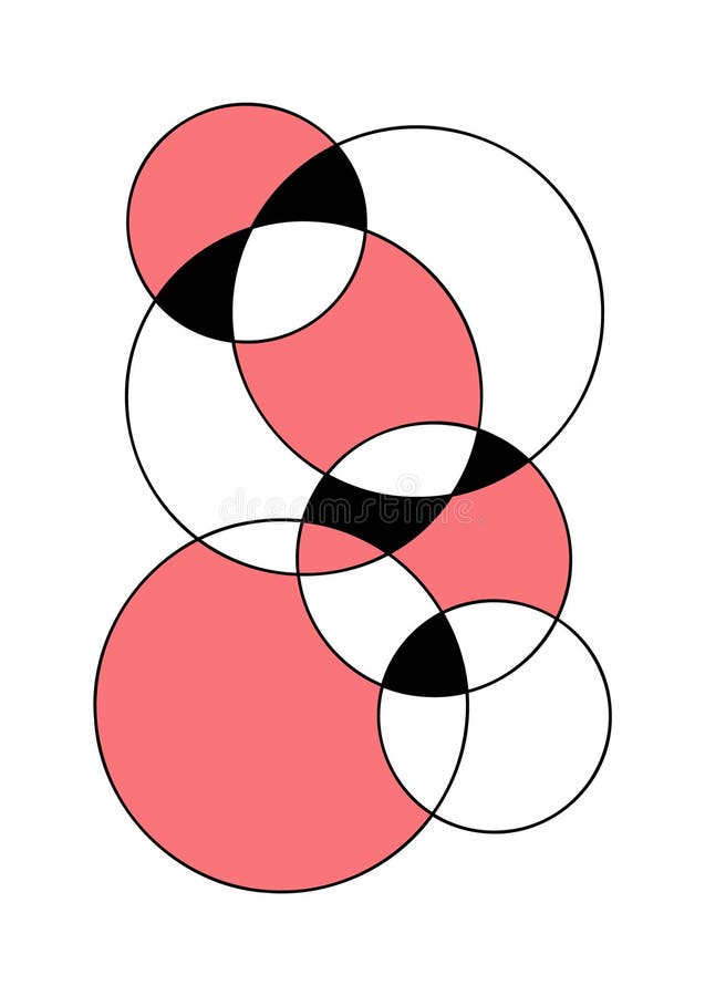 Abstract Squiggly Modern Background with Continuous Lines. Circle Stock ...