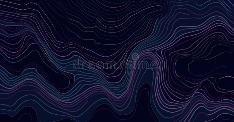 Abstract Squiggly Waves Data Visualisation (AI Generated Stock ...