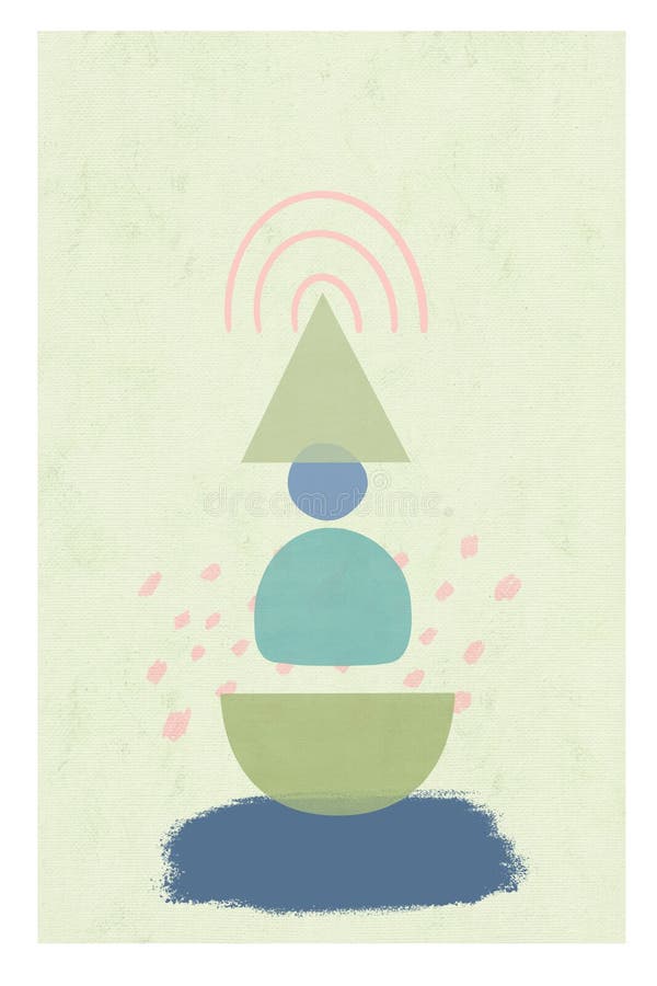 Abstract Illustrations Shapes Stack Stock Illustration - Illustration ...