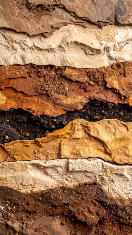 Abstract Stacked Stone Wall Texture in Earth Tone Colors with Natural ...