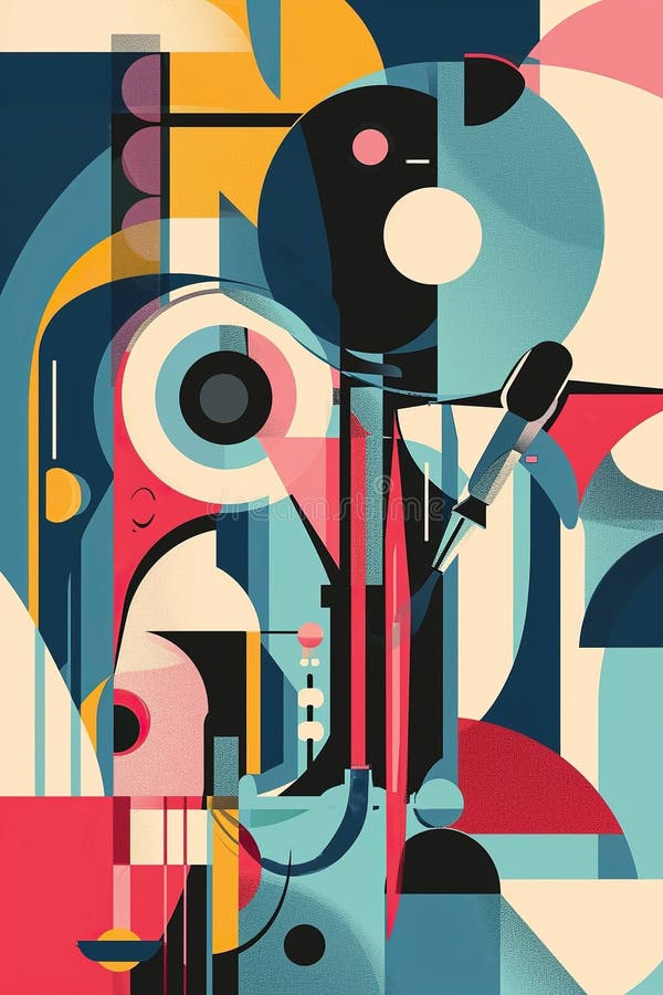 Abstract Stage Graphics Resembling a Stage Setup Stock Illustration ...