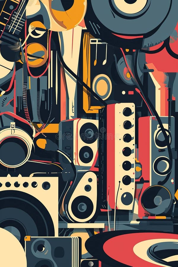 Abstract Stage Graphics Resembling a Stage Setup Stock Illustration ...