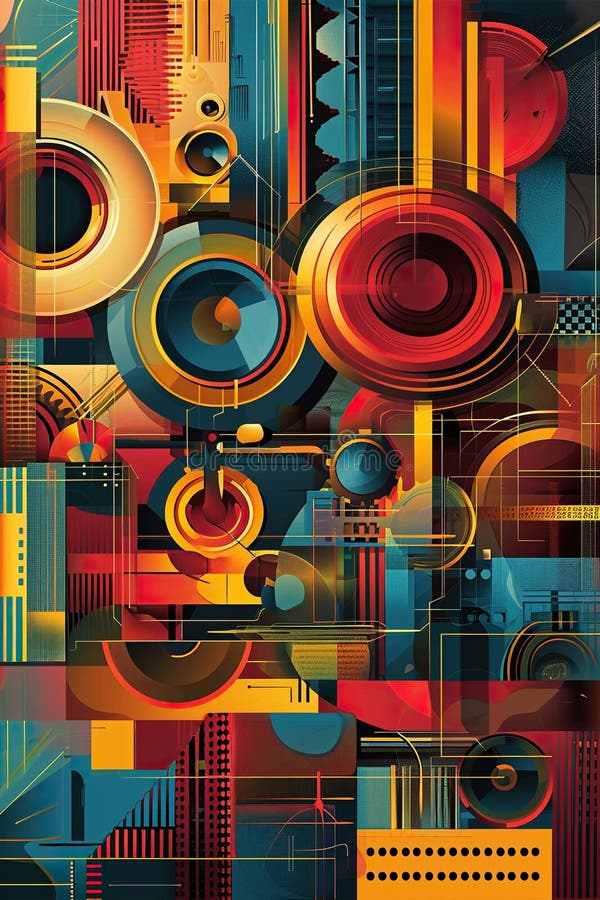 Abstract Stage Graphics Resembling a Stage Setup Stock Illustration ...