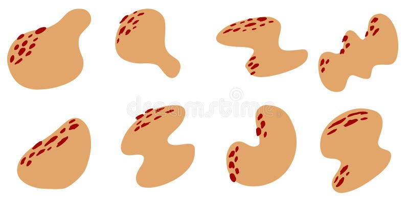 Abstract Stain Shape. Liquid Free-form Element with Dot Stock Vector ...