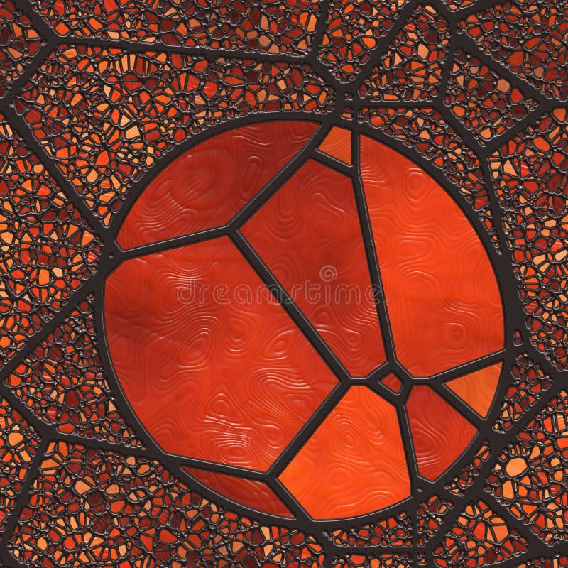 Abstract Stained Glass- Metal Grate Stock Illustration - Illustration ...