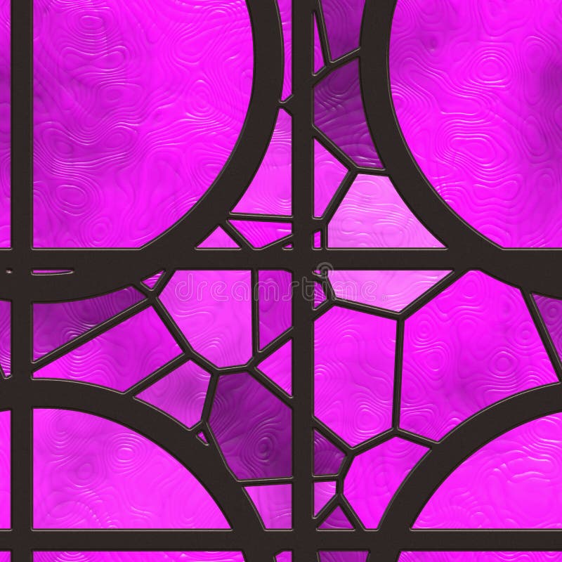 Abstract Stained Glass- Metal Grate Stock Illustration - Illustration ...