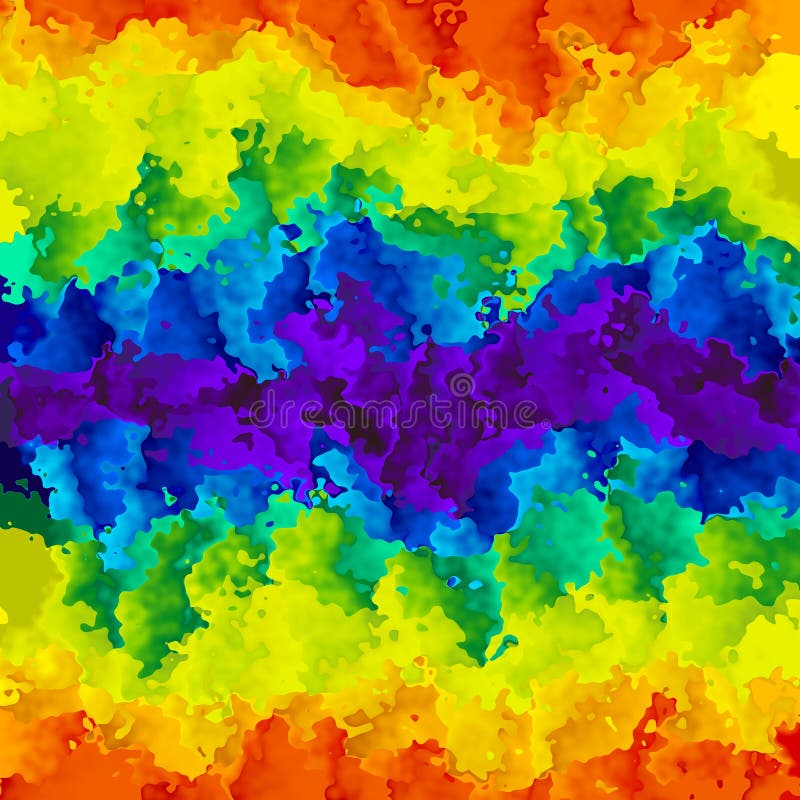 Abstract Rainbow Curved Stripes Color Line Art Swirl Pattern Vector