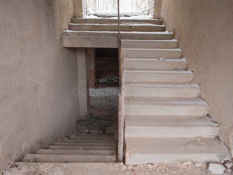 An Abstract Staircase Design Concept in an Unfinished Building ...