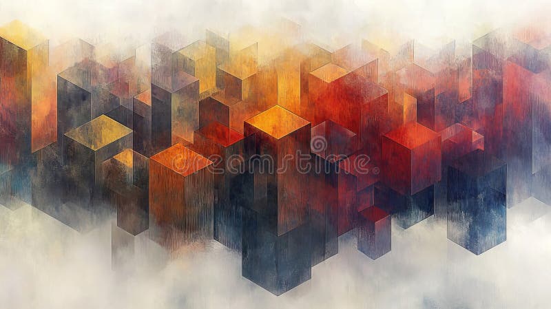 The Abstract Staircase Features a Modern Geometric Design with an ...