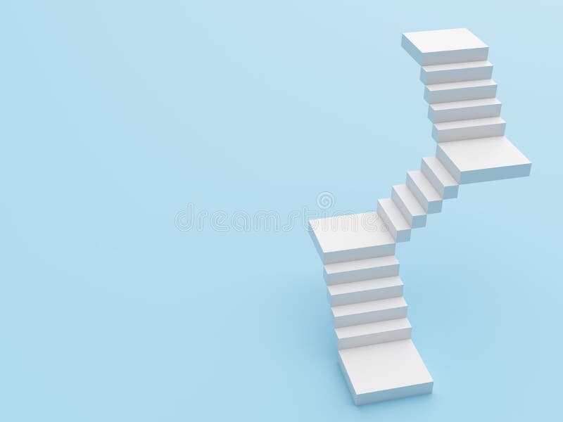 Abstract Staircase. Stairs with Steps on Blank Background Stock ...