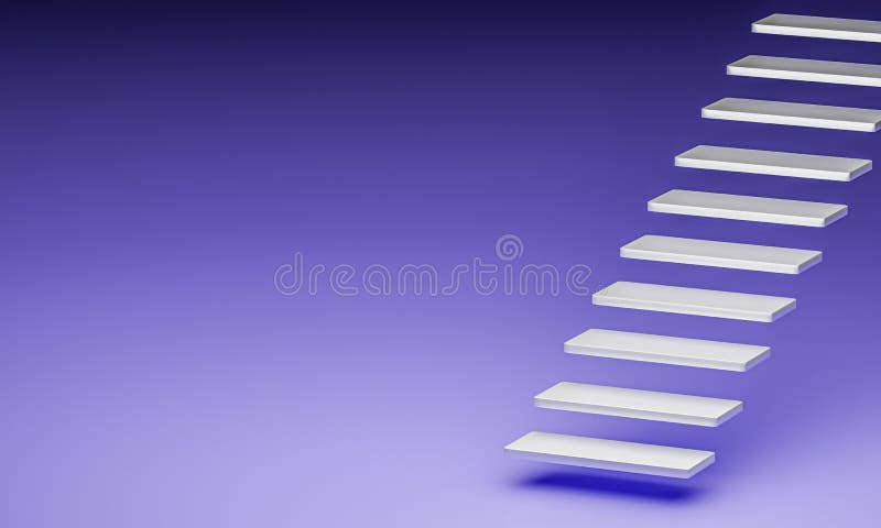 Abstract Staircase. Stairs with Steps on Orange Background, Business ...