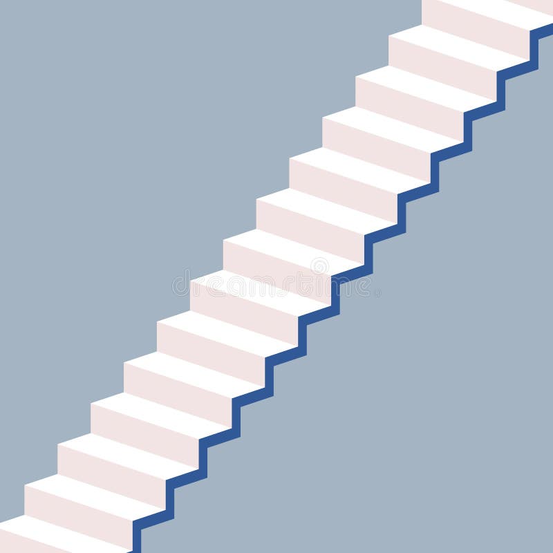 Abstract Stairs 3d Rendering Stock Illustration - Illustration of ...