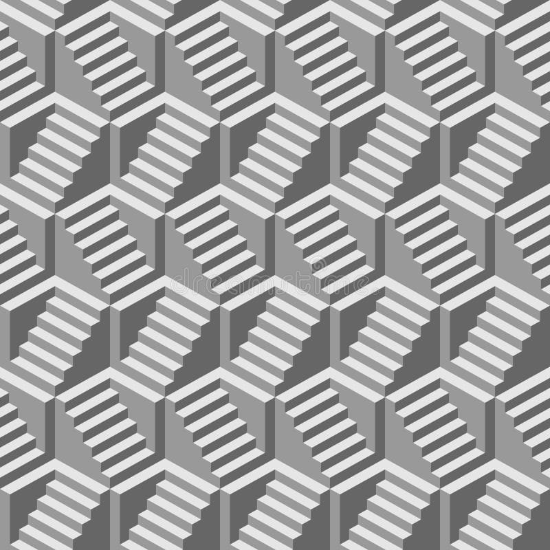 Abstract Stairs Seamless Pattern Background Stock Vector - Illustration ...