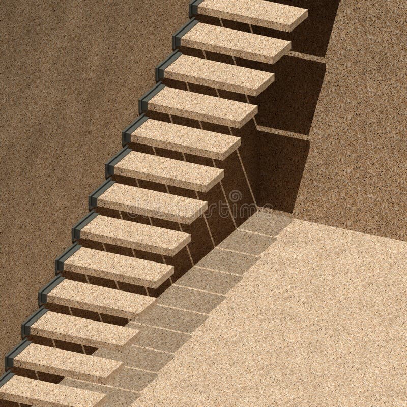 Abstract Stairs and Shadows Stock Illustration - Illustration of ...