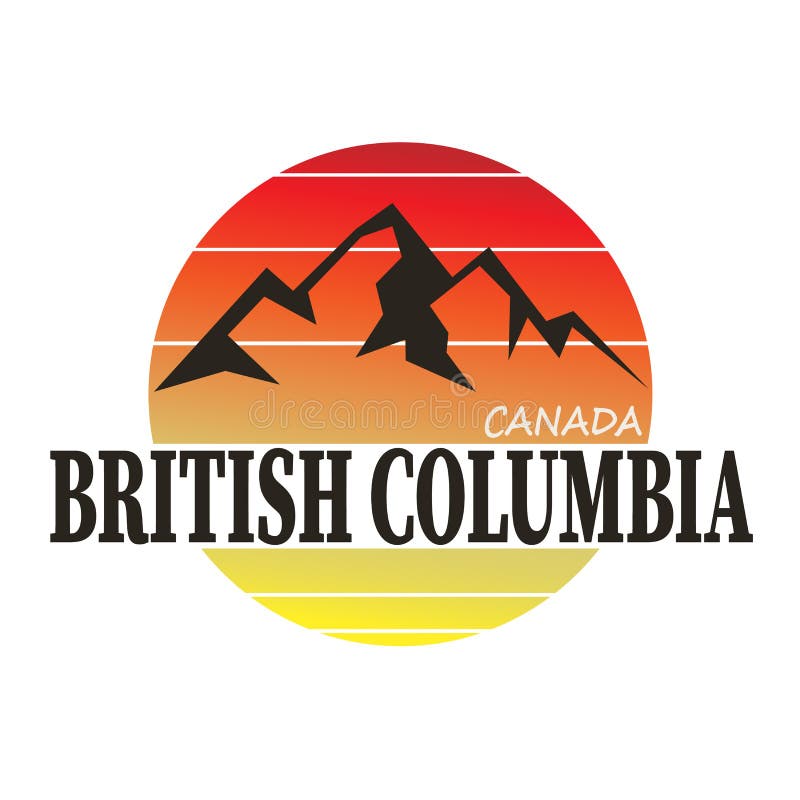 Abstract Stamp or Emblem with the Name of British Columbia, Vector ...