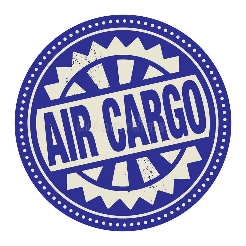 Abstract Stamp or Label with the Text Air Cargo Written Inside Stock ...