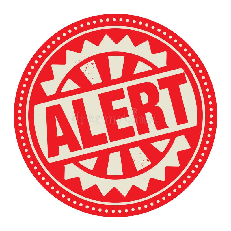 Abstract Stamp or Label with the Text Alert Written Inside Stock Vector ...