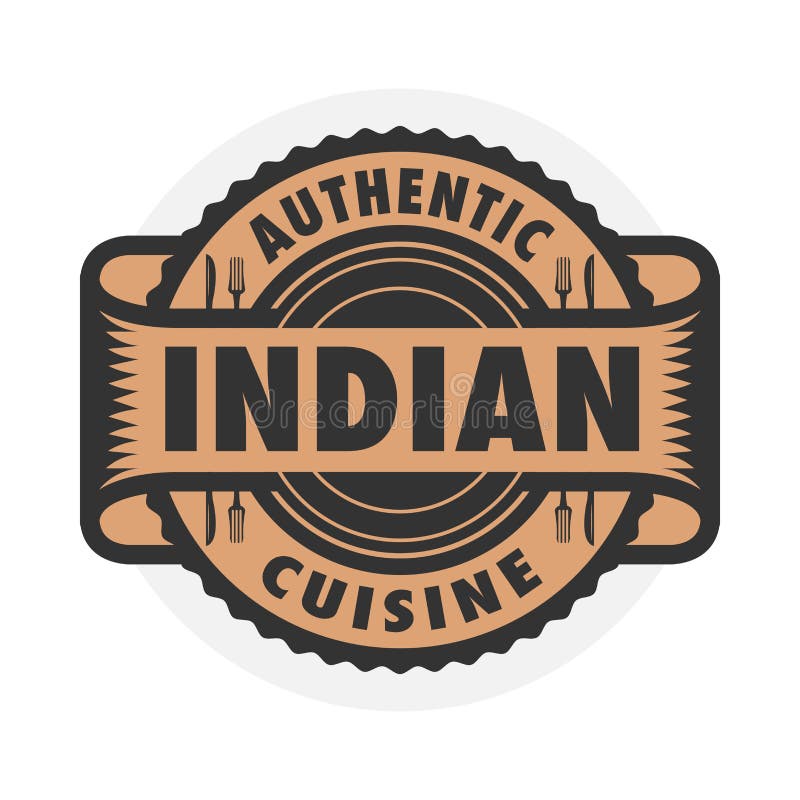 Abstract Stamp or Label with the Text Authentic Indian Cuisine Stock ...