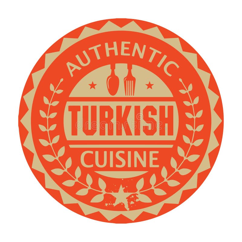 Abstract Stamp or Label with the Text Authentic Turkish Cuisine Stock ...