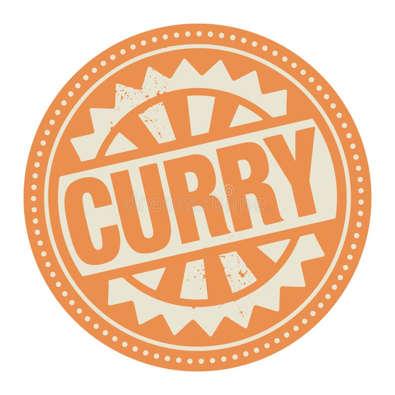 Abstract Stamp or Label with the Text Curry Written Inside Stock Vector ...