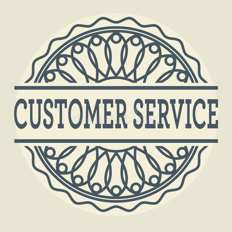 Abstract Stamp or Label with Text Customer Service Stock Vector ...