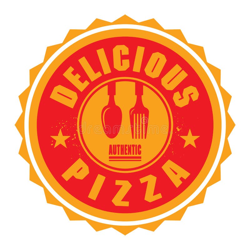 Pizza stamp stock vector. Illustration of pizza, food - 22027328