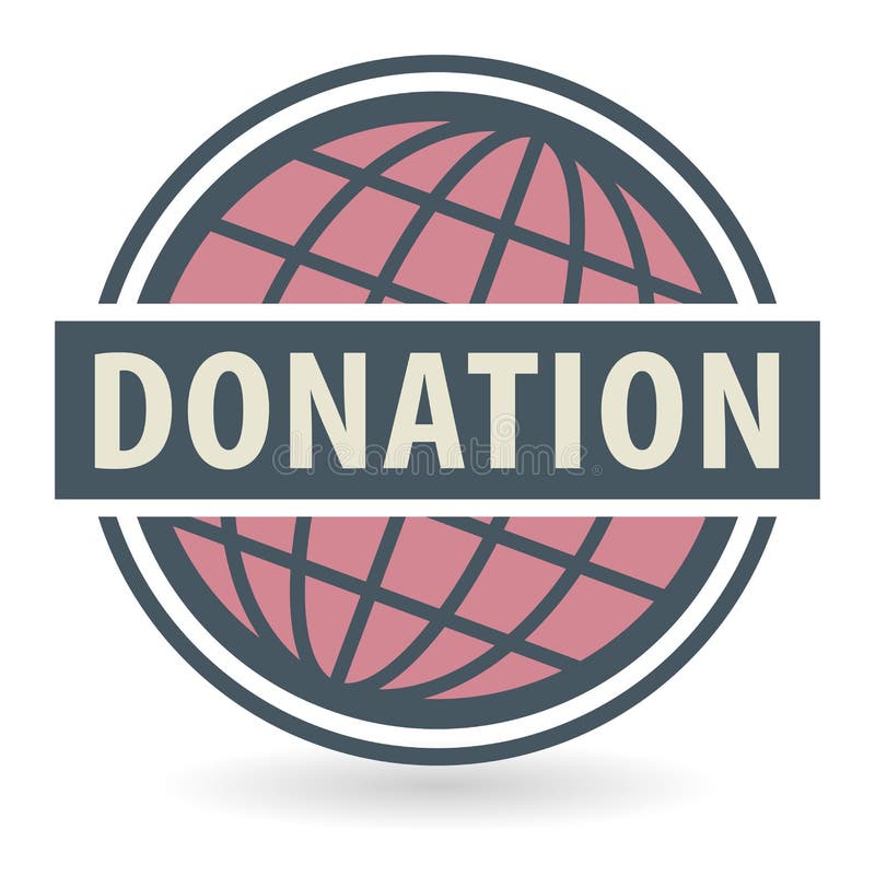 Abstract Stamp or Label with the Text Donation Written Inside Stock ...