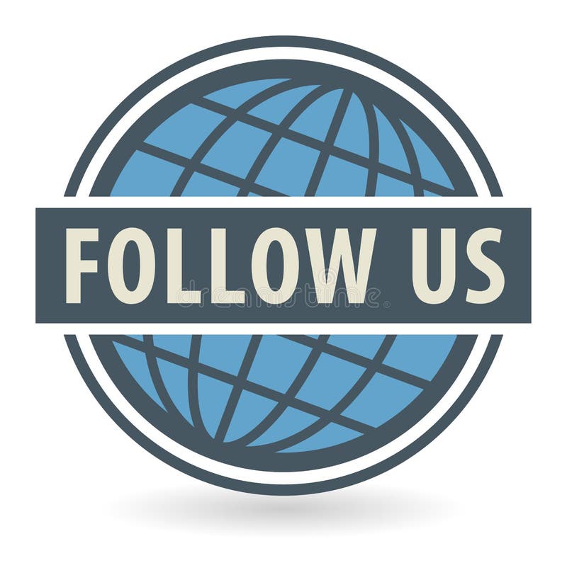 Abstract Stamp or Label with the Text Follow Us Stock Vector ...