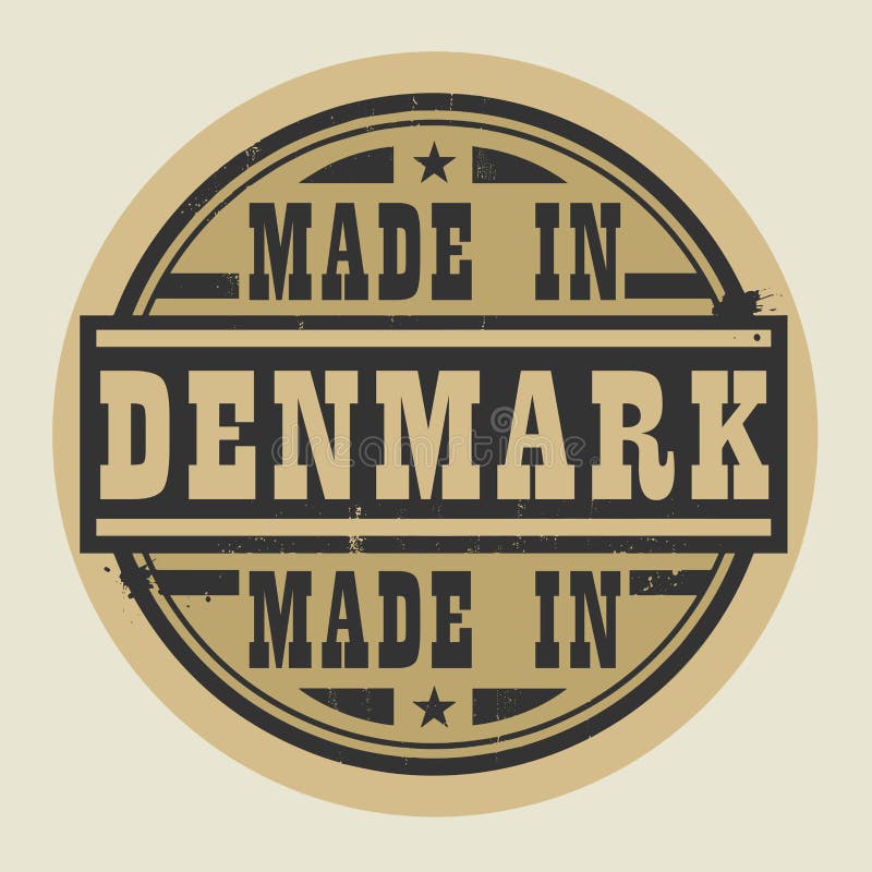 Abstract Stamp or Label with Text Made in Denmark Stock Vector ...