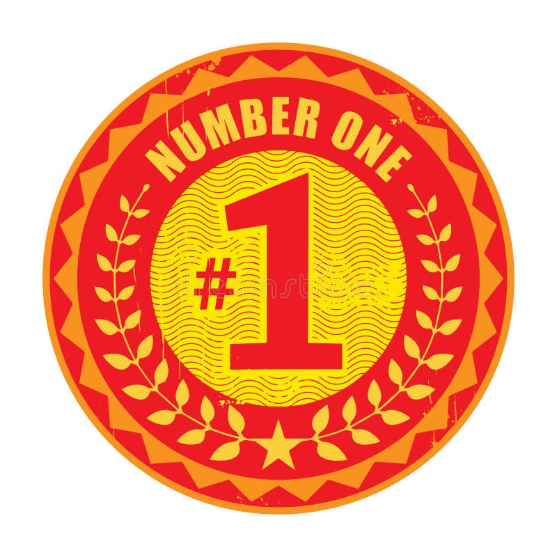 Abstract Stamp or Label with the Text Number One Stock Vector ...