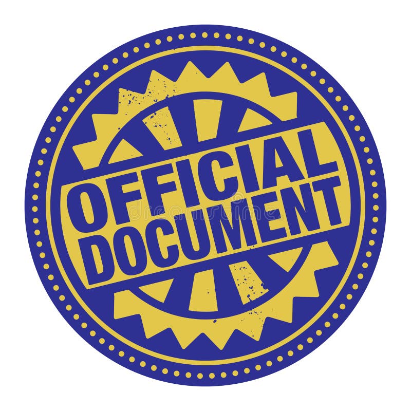 Abstract Stamp or Label with the Text Official Document Stock Vector ...