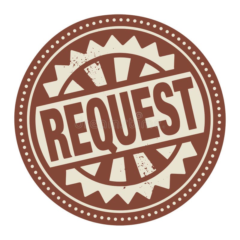 Abstract Stamp or Label with the Text Request Written Inside Stock ...