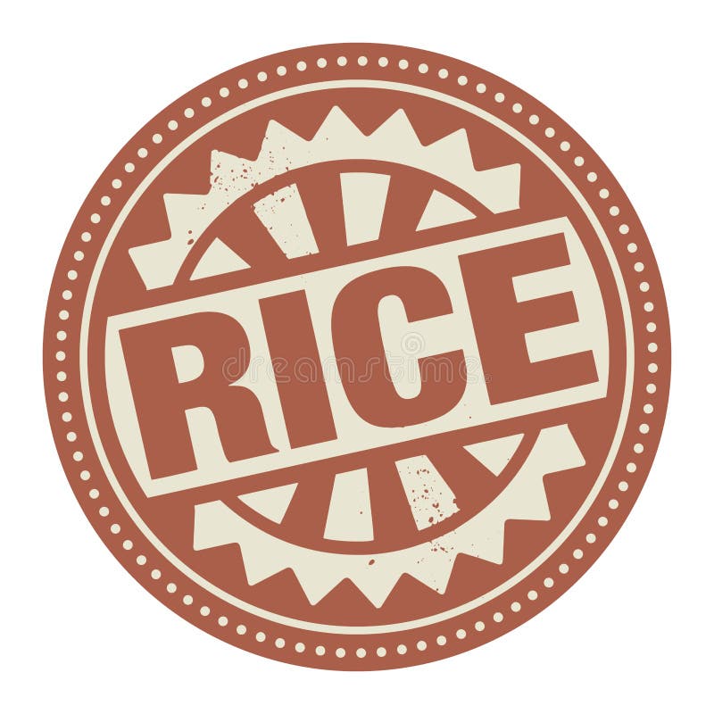 Abstract Stamp or Label with the Text Rice Written Inside Stock Vector ...