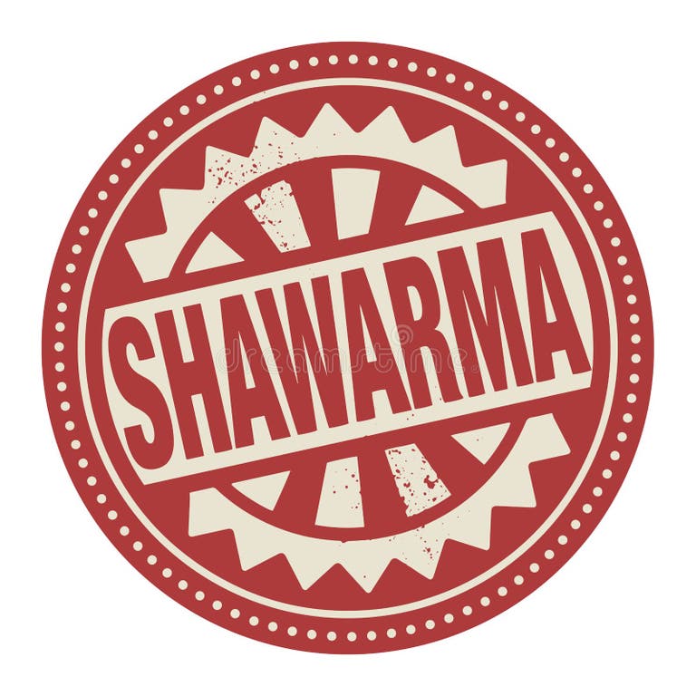 Abstract Stamp or Label with the Text Shawarma Written Inside Stock ...