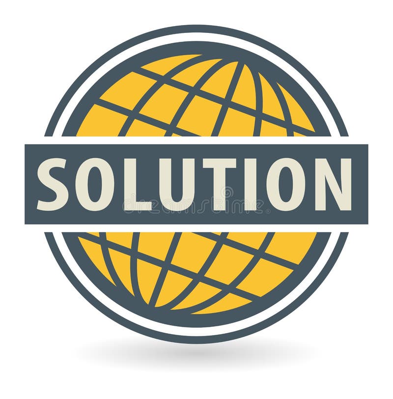 Abstract Stamp or Label with the Text Solution Stock Vector ...