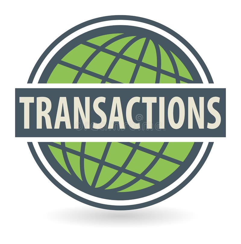 Abstract Stamp or Label with the Text Transactions Stock Vector ...