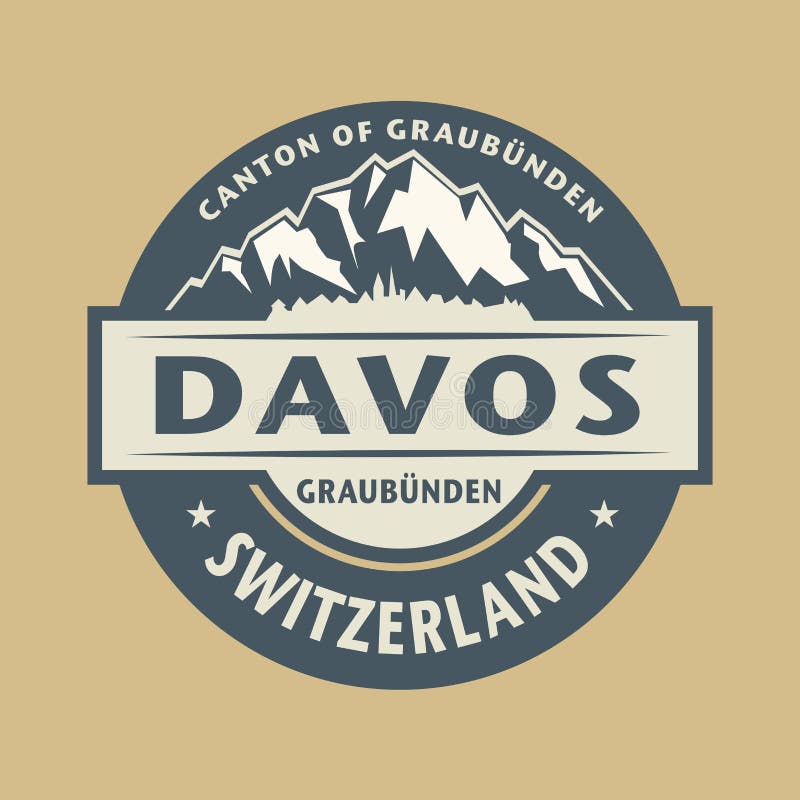 Abstract Stamp with the Name of Town Davos in Switzerland Stock Vector - Illustration of damaged ...