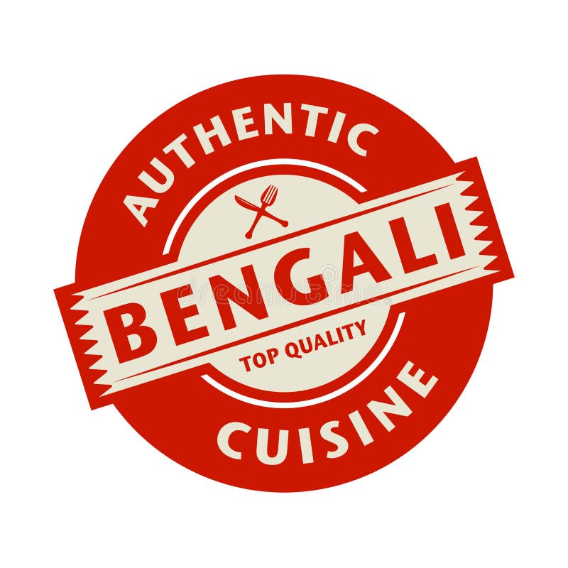 Abstract Stamp with the Text Authentic Bengali Cuisine Stock Vector ...