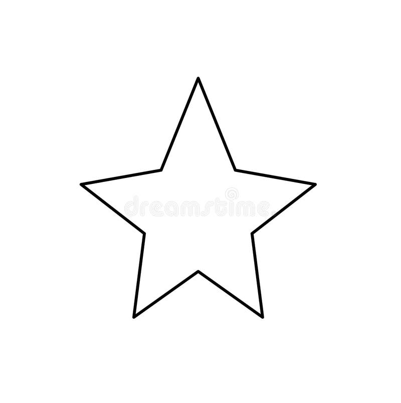 Abstract Star As Line Drawing on White Stock Vector - Illustration of ...