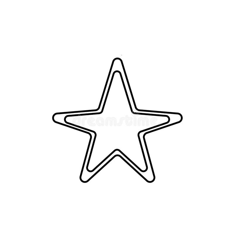 Abstract Star As Line Drawing on White Stock Vector - Illustration of ...