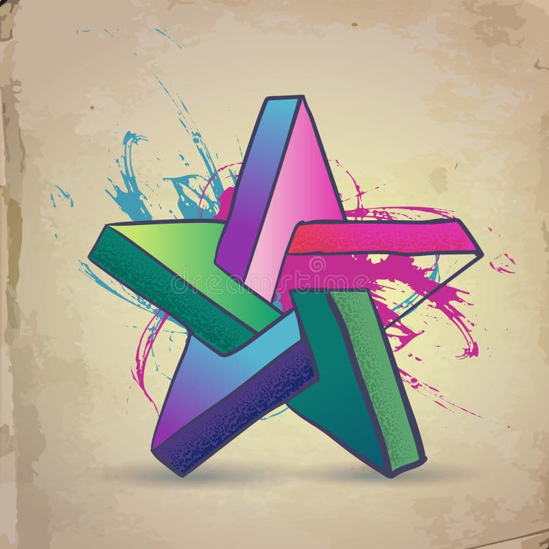 Abstract star stock illustration. Illustration of sketchy - 58026319