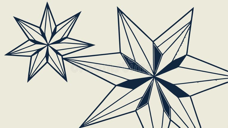 Abstract Star Compass Rose Design, Directional Art, Vector Design ...