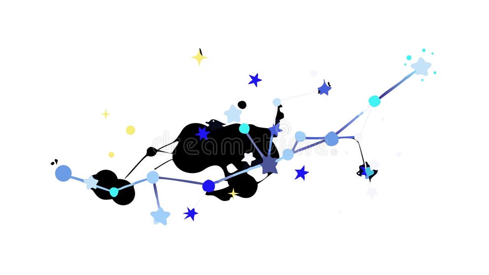 Abstract Star Constellation Nebula Space Icon, Vector Design Generative ...