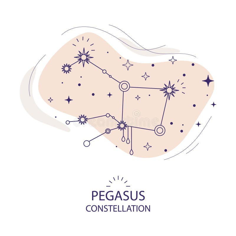 Abstract Star Constellation Pegasus Vector Image Stock Vector ...