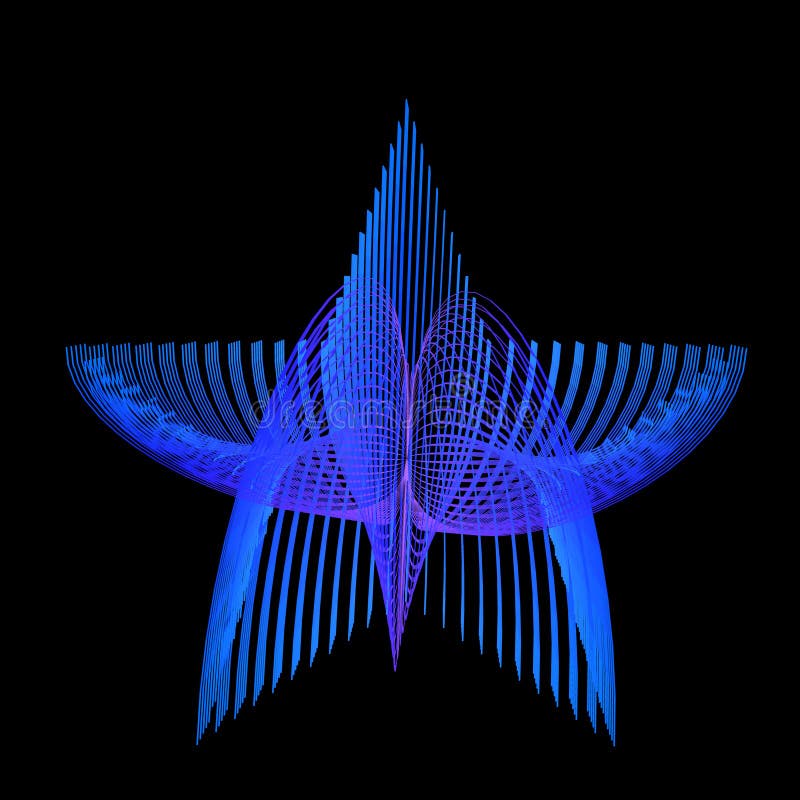 Abstract Star of Curve Lines. Modern Lines Element Stock Vector ...