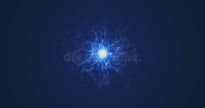 An Abstract Star that Emits Waves of High-energy Particles Stock ...