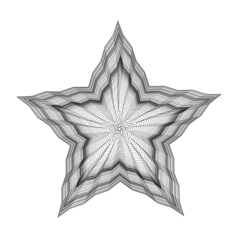 Abstract Star Lines. Geometric Layered Symbol. Minimal Vector Pattern ...