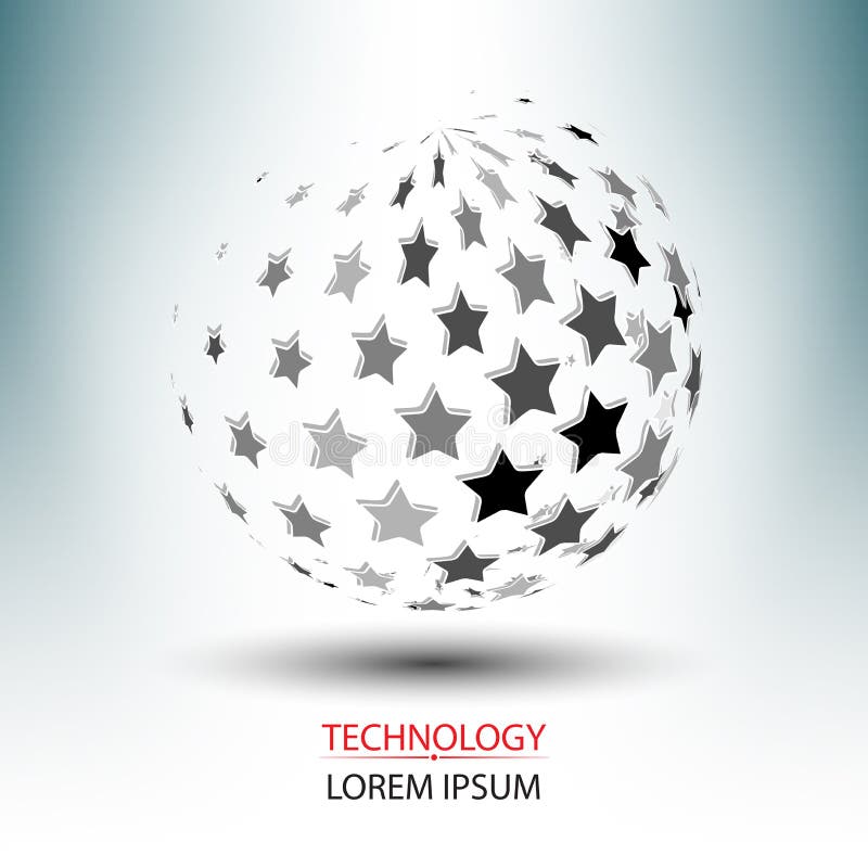 Abstract Star Logo and Network Technology Concept Design Stock ...