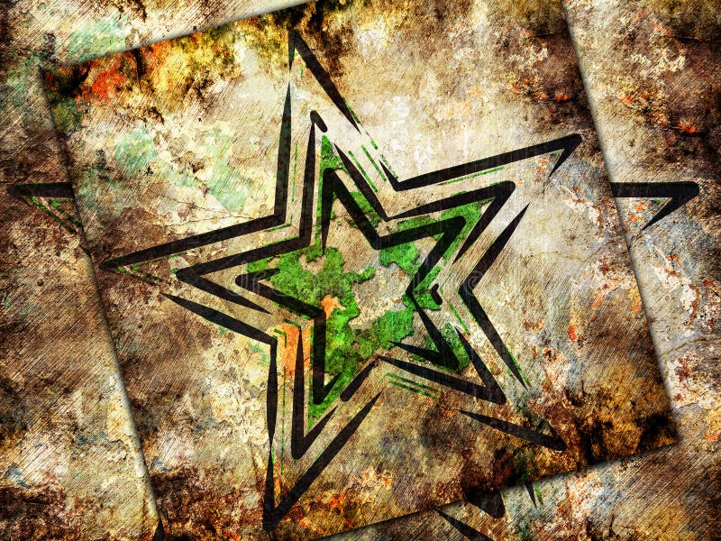 Abstract Star on Military Background Stock Illustration - Illustration ...