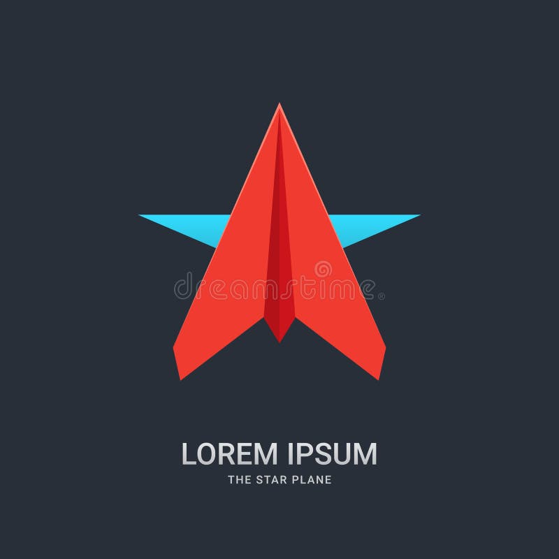 An Abstract Star from a Paper Plane Stock Vector - Illustration of ...